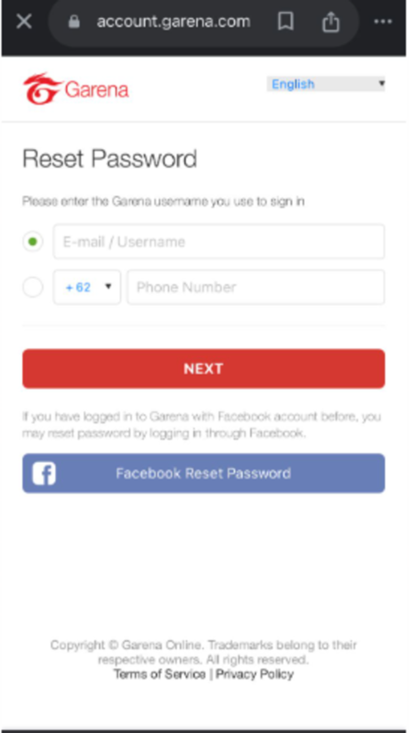 GARENA PLAYER SUPPORT